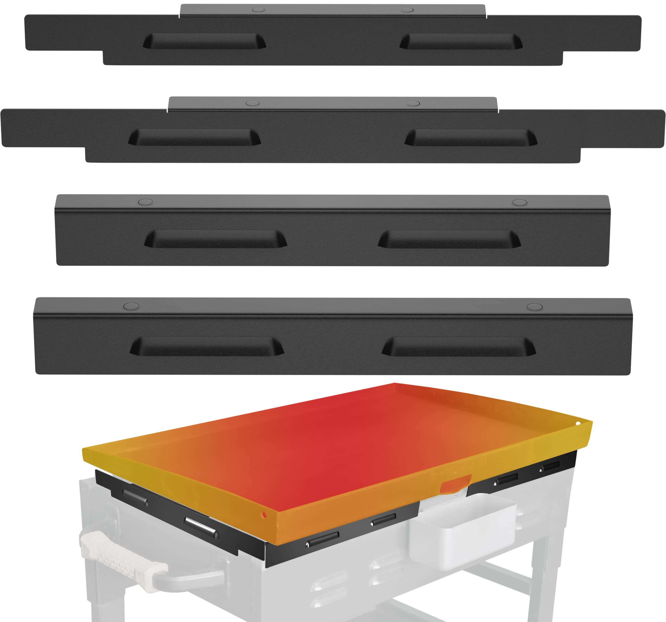 Upgraded Magnetic Wind Guards for Blackstone 28'' Griddle, Blackstone Griddle Accessories, Protect Flame, Hold Heat, Save Gas, Fit with Blackstone Grill Accessories, Black, Stainless Steel