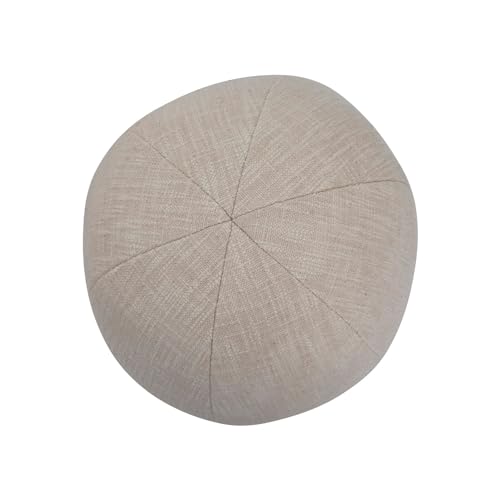 Creative Co-Op Cotton Slub Orb Pillow, 10" L x 10" W x 4" H, Cream