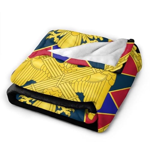 moremohome Anti Pilling National Guard Bureau Organizational Badge Throw Blanket 60"x50" Inches Soft and Comfortable Flannel Throw Blankets