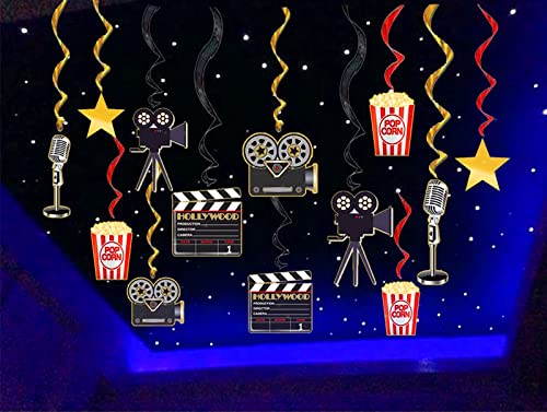 Movie Night Party Supplies Hanging Decorations - 30pcs Hollywood Movie Theme Party Decorations