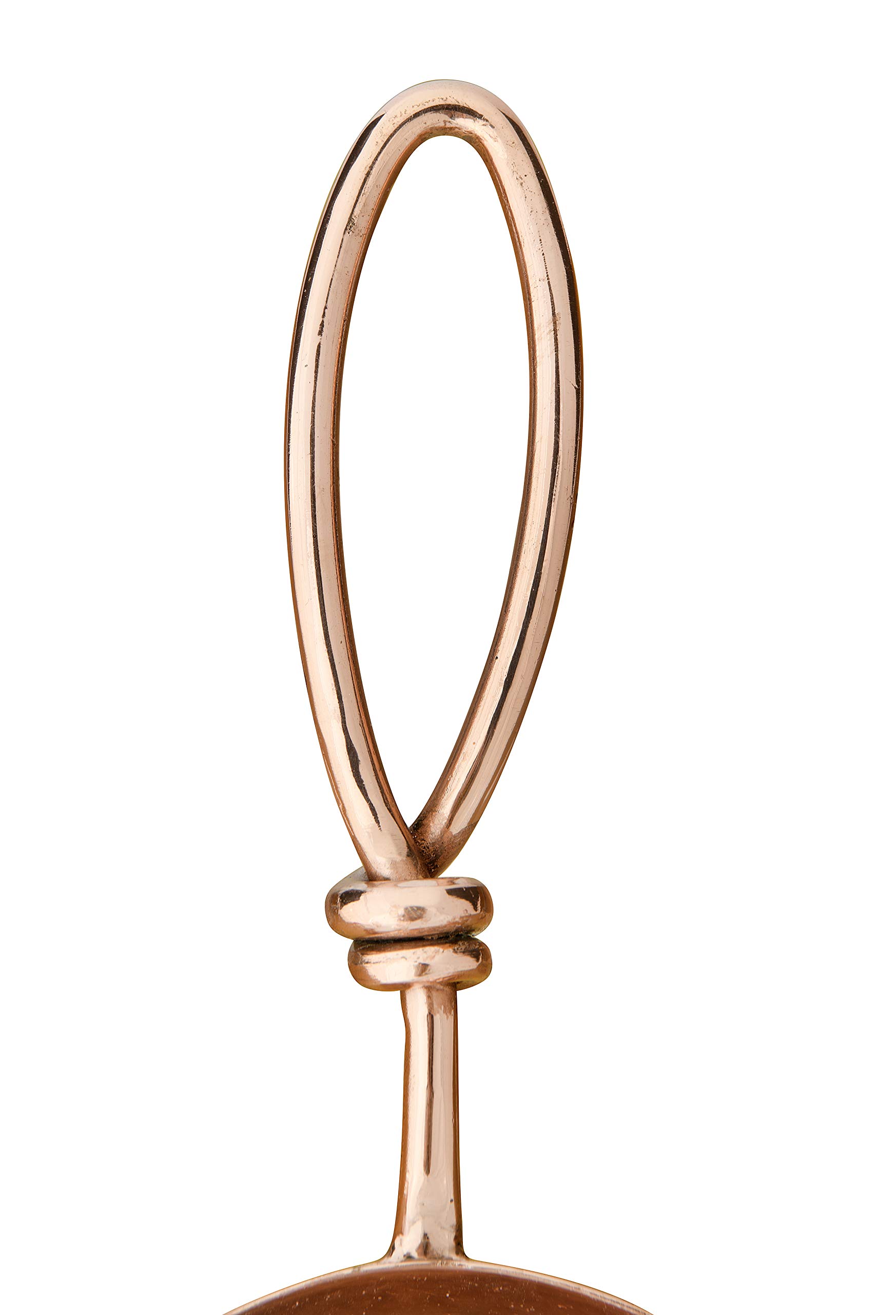 Creative Co-Op Hammered Stainless Steel Leather Tie (Set of 4 Sizes) Scoops, Copper