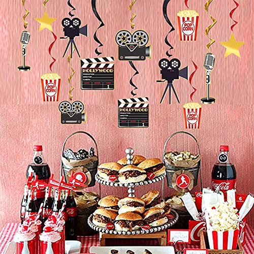 Movie Night Party Supplies Hanging Decorations - 30pcs Hollywood Movie Theme Party Decorations