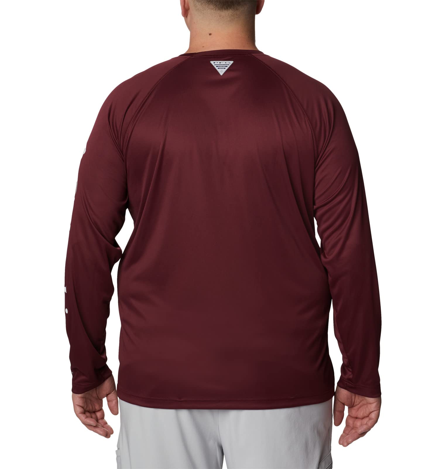 Columbia NCAA Texas A&M Aggies Men's Terminal Tackle Long Sleeve Shirt, 2X Big, TAM - Deep Maroon/White
