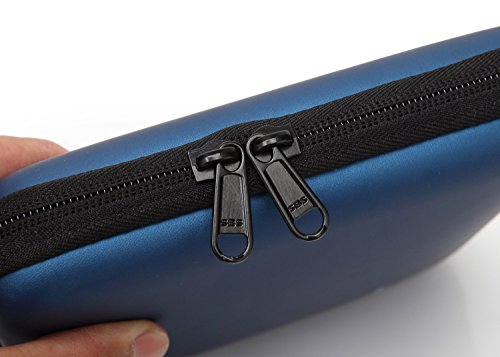 KAYOND® Portable Hard Carrying Travel Storage Case for External USB, DVD, CD, Blu-ray Rewriter/Writer and Optical Drives (Blue)