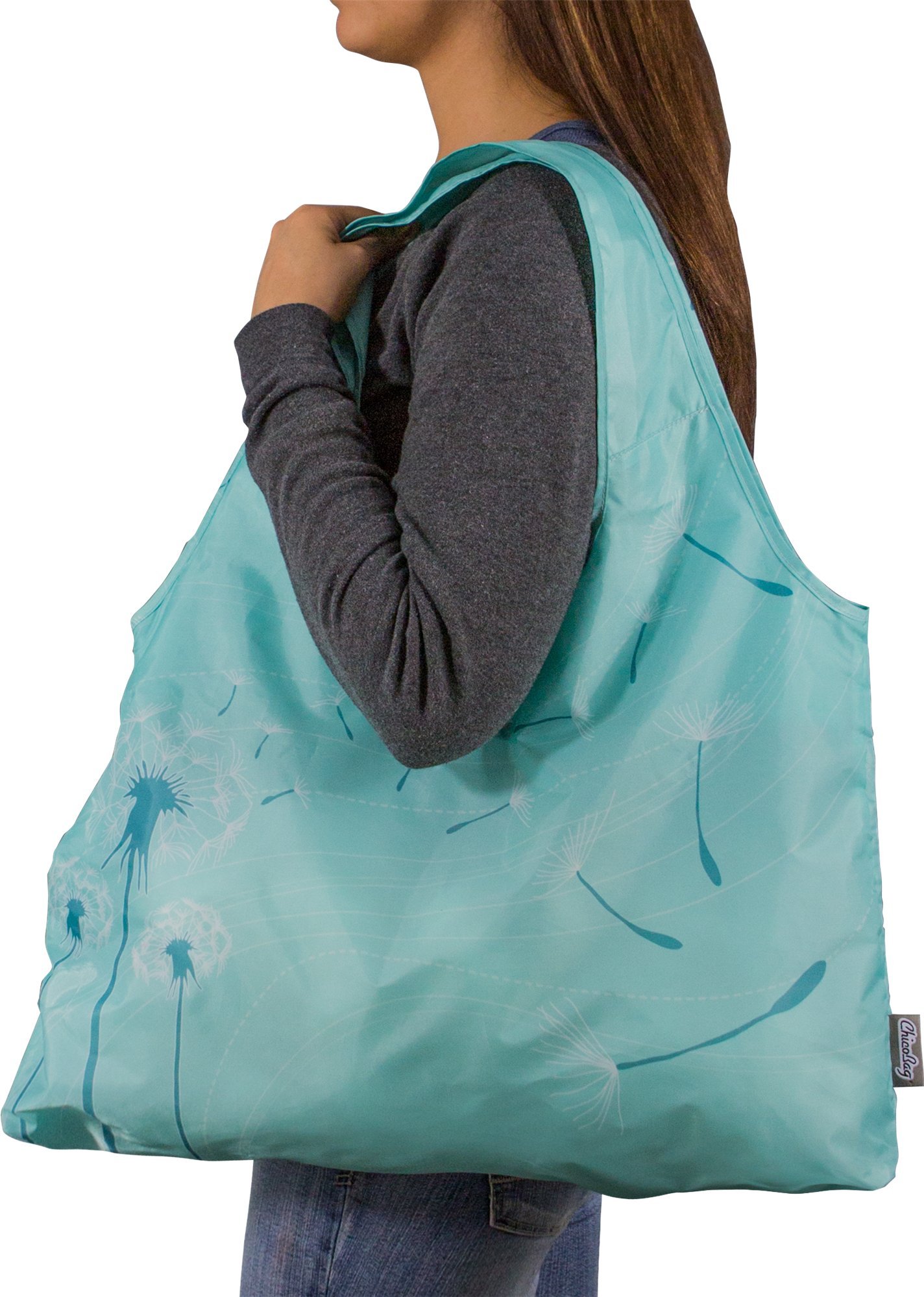 ChicoBag Vita Designer Reusable Tote Bag with Carabiner Clip | Compact Reusable Shopping Bags | Eco Friendly | Dream