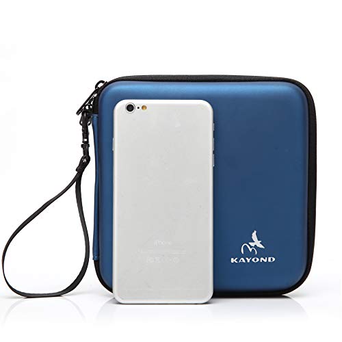 KAYOND® Portable Hard Carrying Travel Storage Case for External USB, DVD, CD, Blu-ray Rewriter/Writer and Optical Drives (Blue)