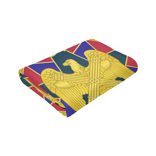 moremohome Anti Pilling National Guard Bureau Organizational Badge Throw Blanket 60"x50" Inches Soft and Comfortable Flannel Throw Blankets