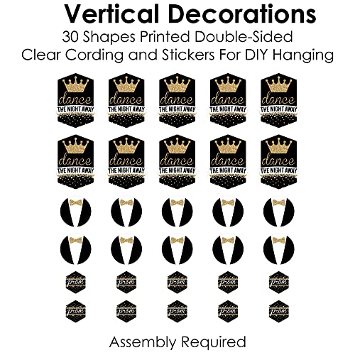 Big Dot of Happiness Prom - Prom Night Party DIY Dangler Backdrop - Hanging Vertical Decorations - 30 Pieces