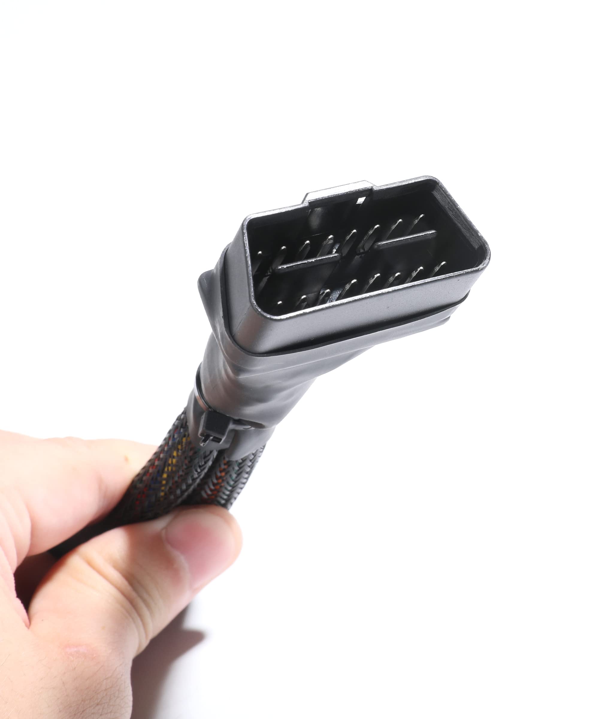 SUJADE YAKEFLY 1FT Thick Wire Underdash Splitter Cable,OBDII 16 Pin Splitter Extension,16pins Male 1 to 2 Female Splitter Y Cable 20awg Thick Wire Underdash Splitter Cable,Fits for Most Cars