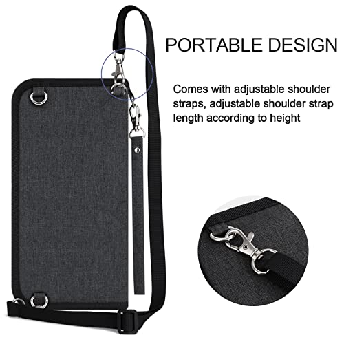 MUKEMUHE Travel Passport Holder Wallet Family Passport Documents Organizer with Upgrade All-round RFID Blocking for Family 6 Men & Women Black Large