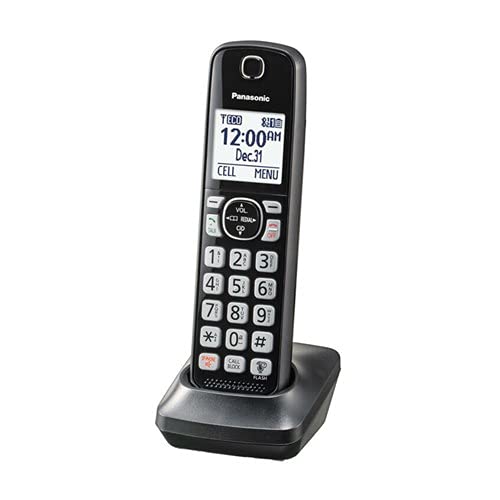 Panasonic KX-TGFA51B DECT 6.0 Handset Speakerphone Talking Caller ID Voice Paging Mute Accessory Handset for Cordless TGF540/570/TG785 Series (Renewed)