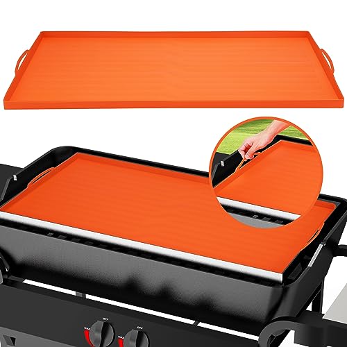 KNHUOS 28'' Griddle Mat Silicone for Blackstone, Silicone Griddle Cover Upgraded Handle-Design,Protective BBQ Grill for Blackstone Protector Accessories Kit & Indoor Outdoor