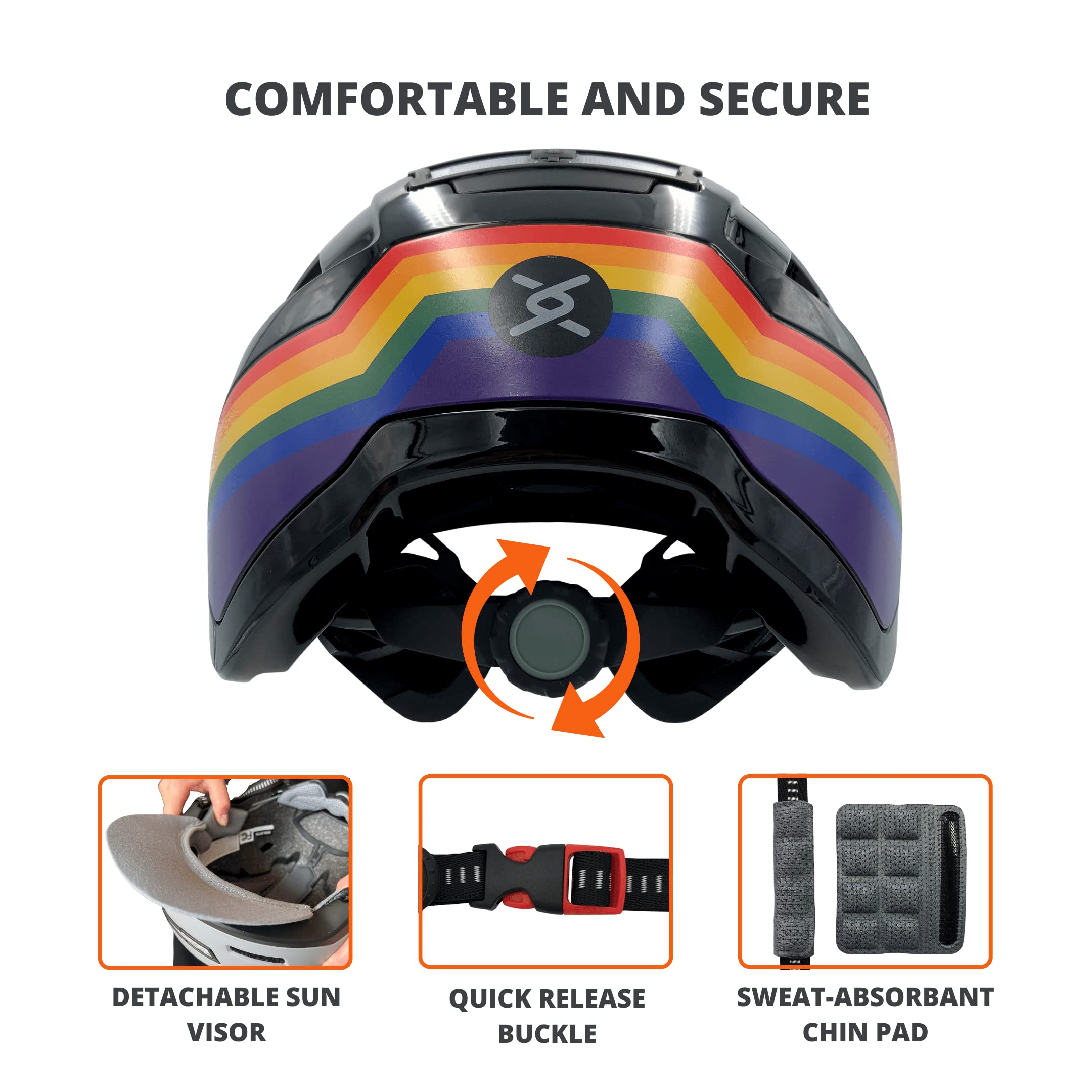 XNITO Bike Helmet with LED Lights - Urban Bicycle Helmet for Adults, Men & Women - CPSC & NTA-8776 Dual Certified - Class 3 E-Bikes, Scooters, Onewheel, Commuter, Mountain
