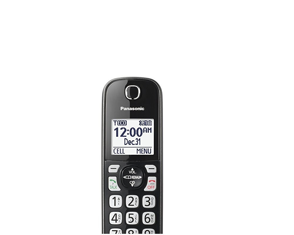 Panasonic KX-TGDA51M Dect 6.0 Digital Additional Cordless Metallic Black Handset for KX-TGD56x Series (Renewed)