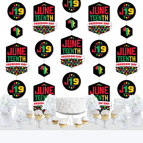 Big Dot of Happiness Happy Juneteenth - Freedom Day Party DIY Backdrop - Vertical Decorations - 30 Pieces