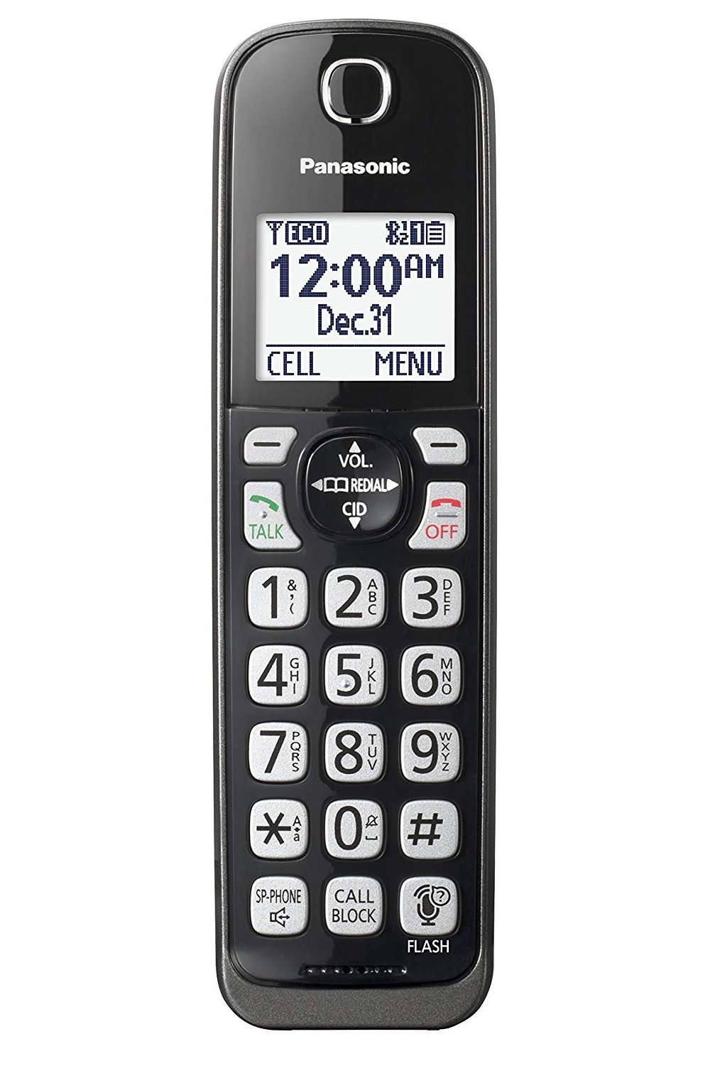 Panasonic KX-TGDA51M Dect 6.0 Digital Additional Cordless Metallic Black Handset for KX-TGD56x Series (Renewed)