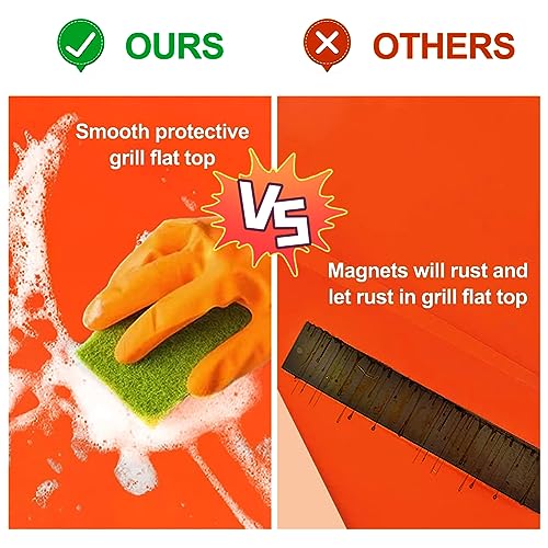 hoomdabox 28'' Griddle Silicone Protective Mat Cover for Blackstone 28 Inch Gas Griddle, Heavy Duty Food-grade Griddle Mats Cover Grill Protective Covers(Not fit 28XL/Pro Series), SG-002, Orange
