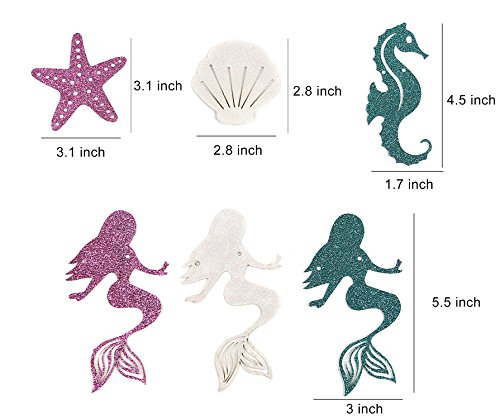 Mermaid Seashell Banner Garland Party Supplies for Kid Birthday Party Decoration