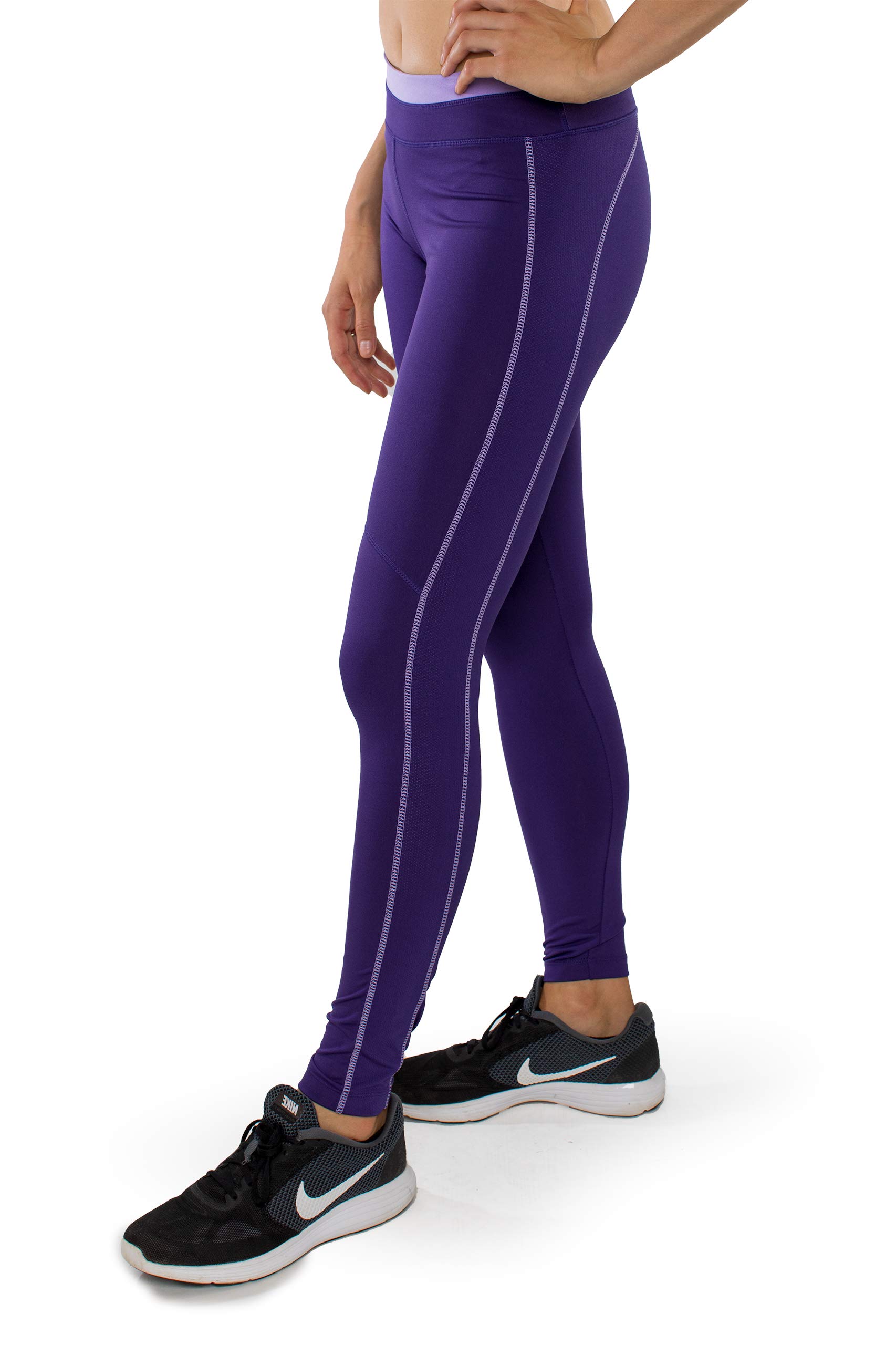 Alex + Abby Women's Plus-Size Advantage Legging 2X Blast Purple/Deep Lilac