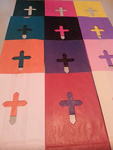Luminary Bags - CROSS CUT-OUT - Pack of 10 (LILAC)