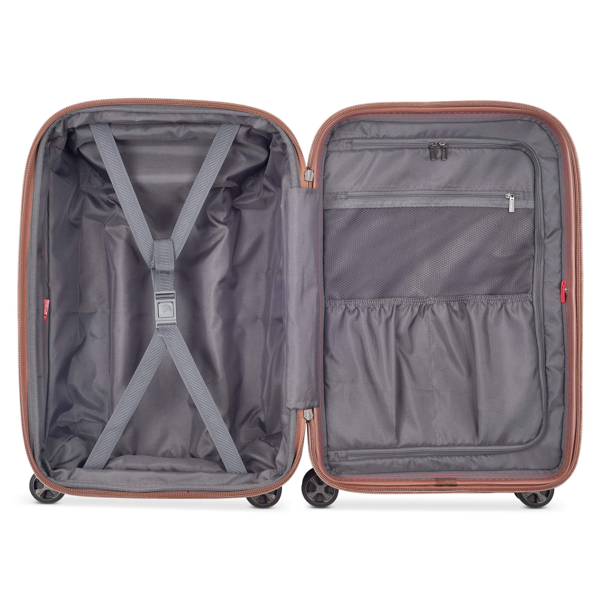 DELSEY PARIS St. Tropez Hardside Expandable Luggage with Spinner Wheels, Pink, Checked-Large 28 Inch