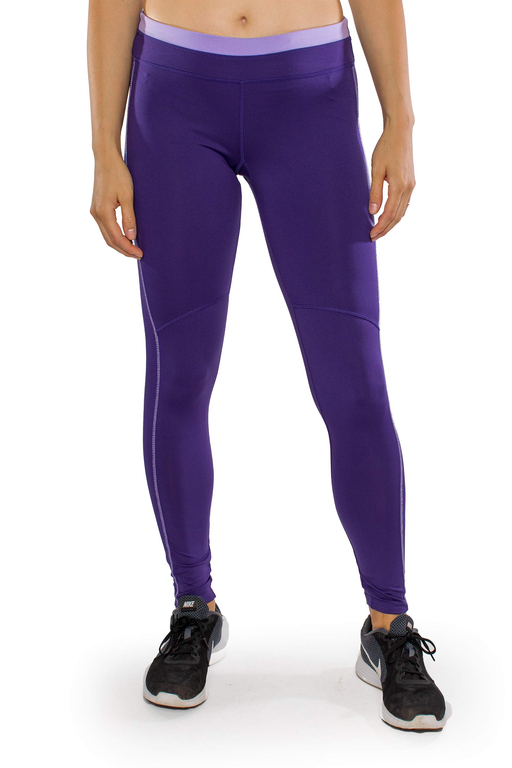 Alex + Abby Women's Plus-Size Advantage Legging 2X Blast Purple/Deep Lilac