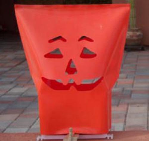RC Halloween Electric Luminaria Light - Replacement Sleeves - Fit 1 Pack - 10 Pieces - Pumpkin/Ghost diectut - Outdoor Pathway Lights (Orange Pumpkin FACE Diecut)