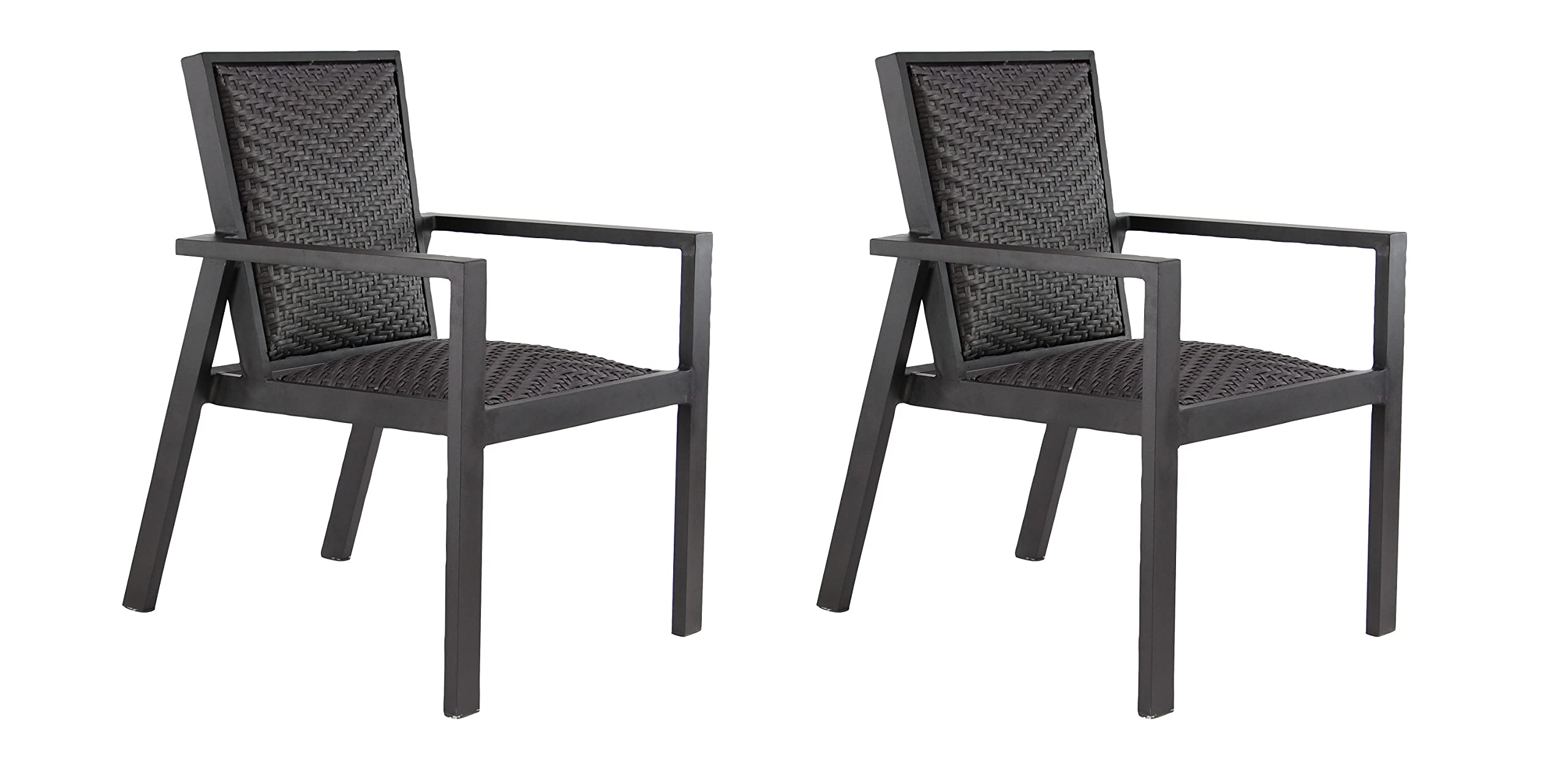 Deco 79 70338 Outdoor Dining Chair, Black