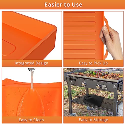 Flat Top Griddle Cover for Blackstone Griddle 28", Grill Silicone Protective Mat Food Grade, 28" Silicone Mat for Blackstone Griddle Top, Protect Griddle from Rodents, Insects, Debris and Rust