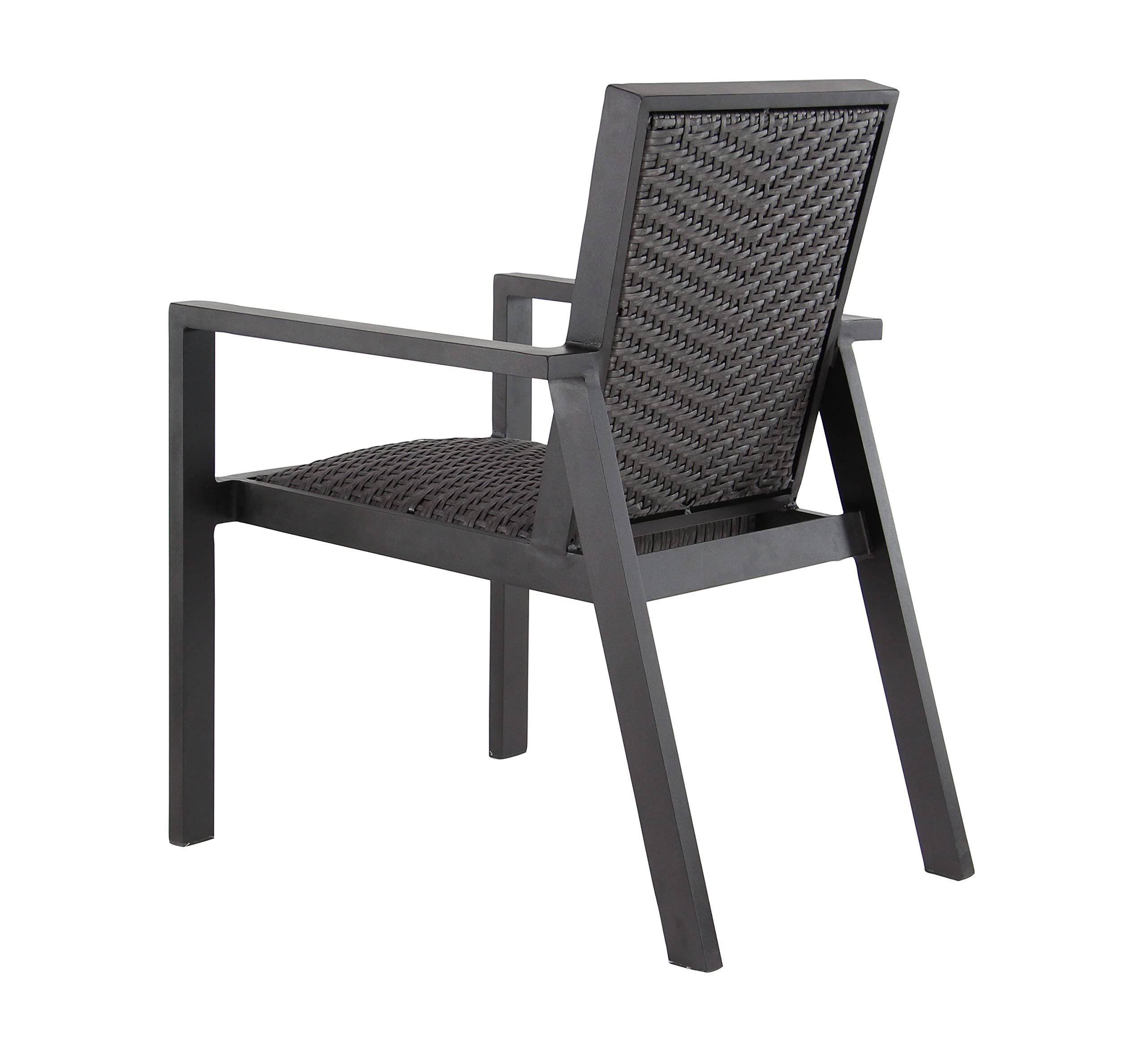 Deco 79 70338 Outdoor Dining Chair, Black