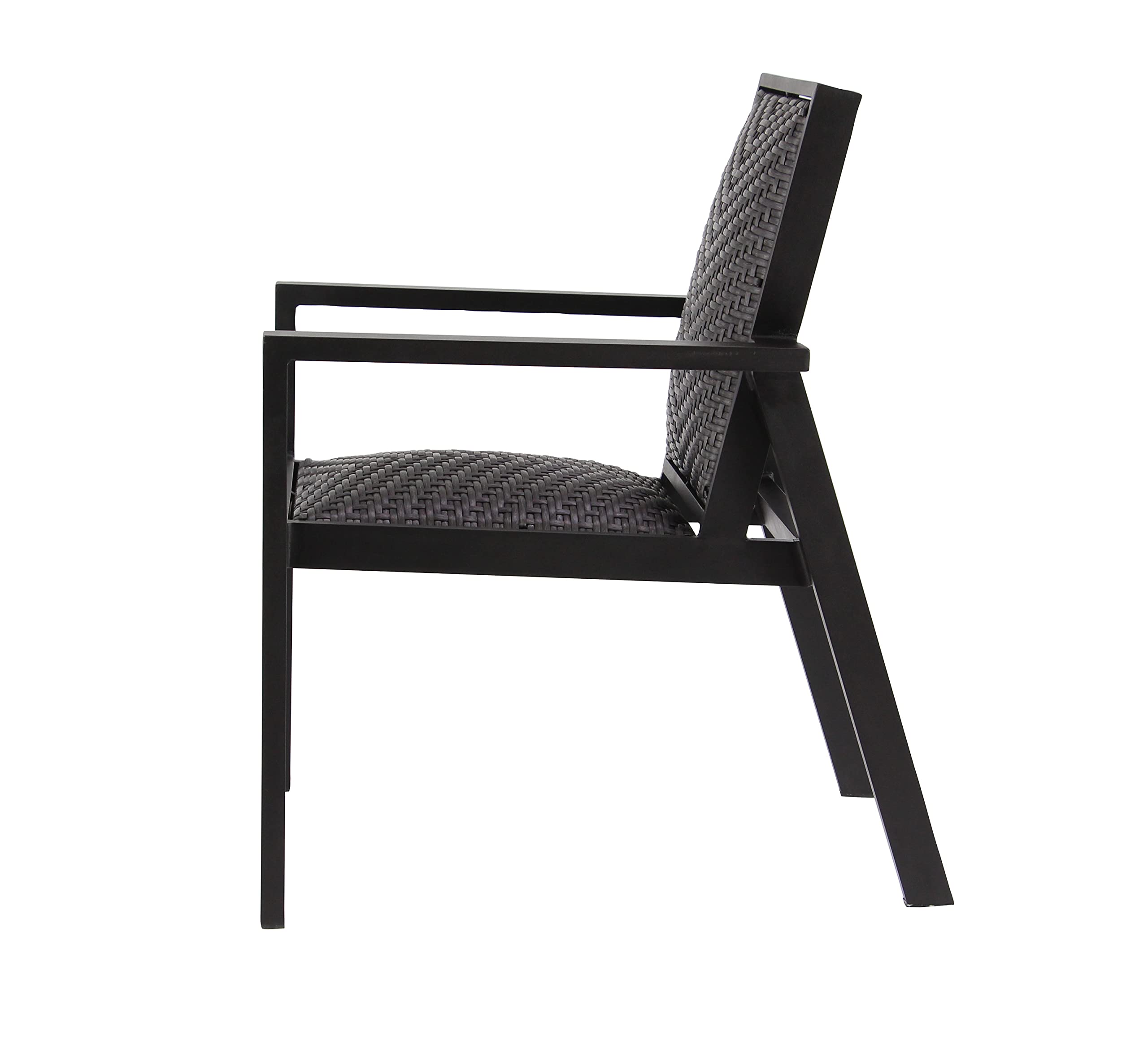 Deco 79 70338 Outdoor Dining Chair, Black
