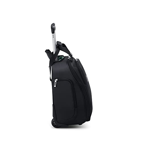 DELSEY PARIS Sky Max 2.0 Softside Two Wheel Under Seat Luggage, Black, Carry-on 15 Inch