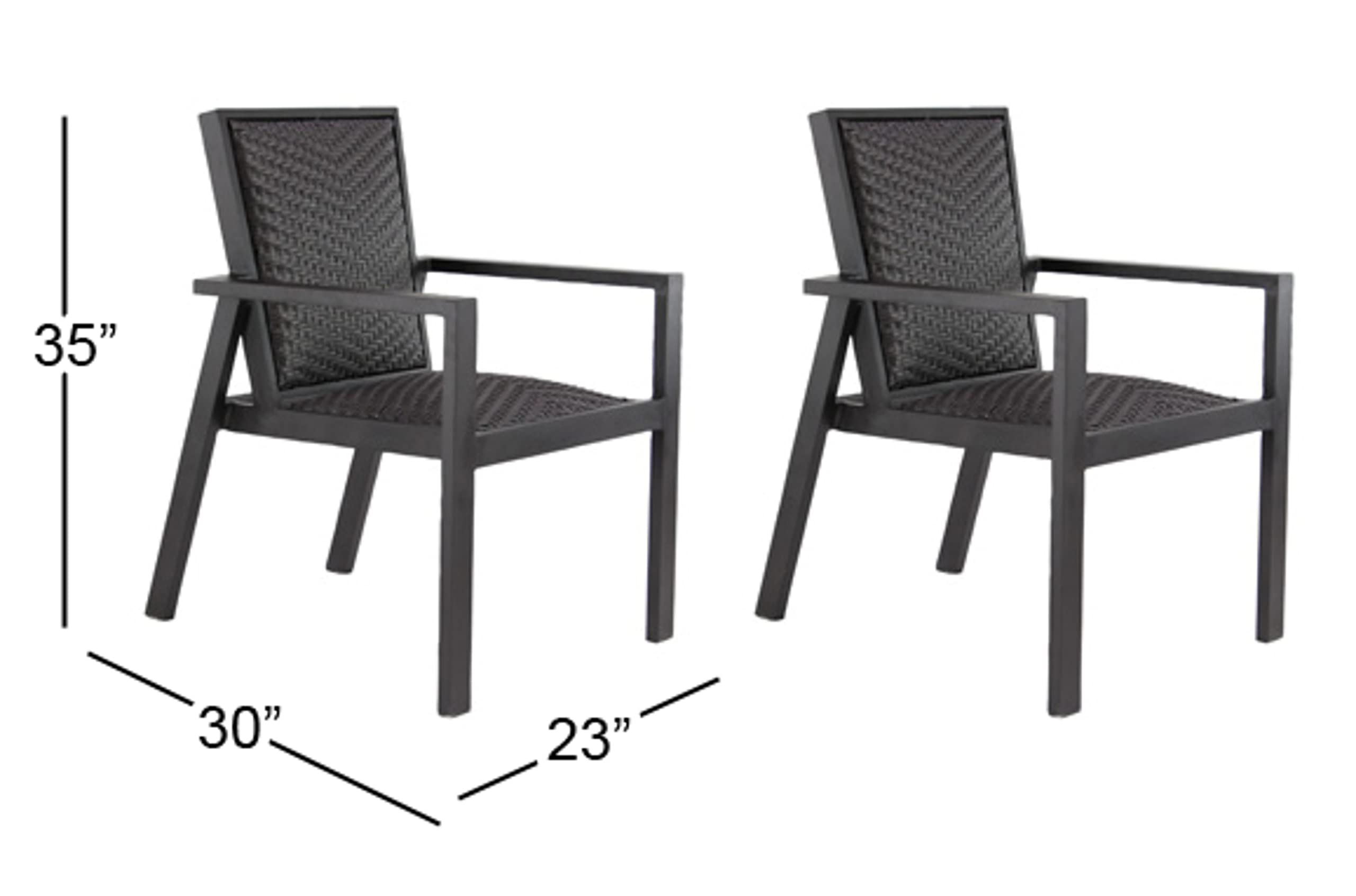 Deco 79 70338 Outdoor Dining Chair, Black