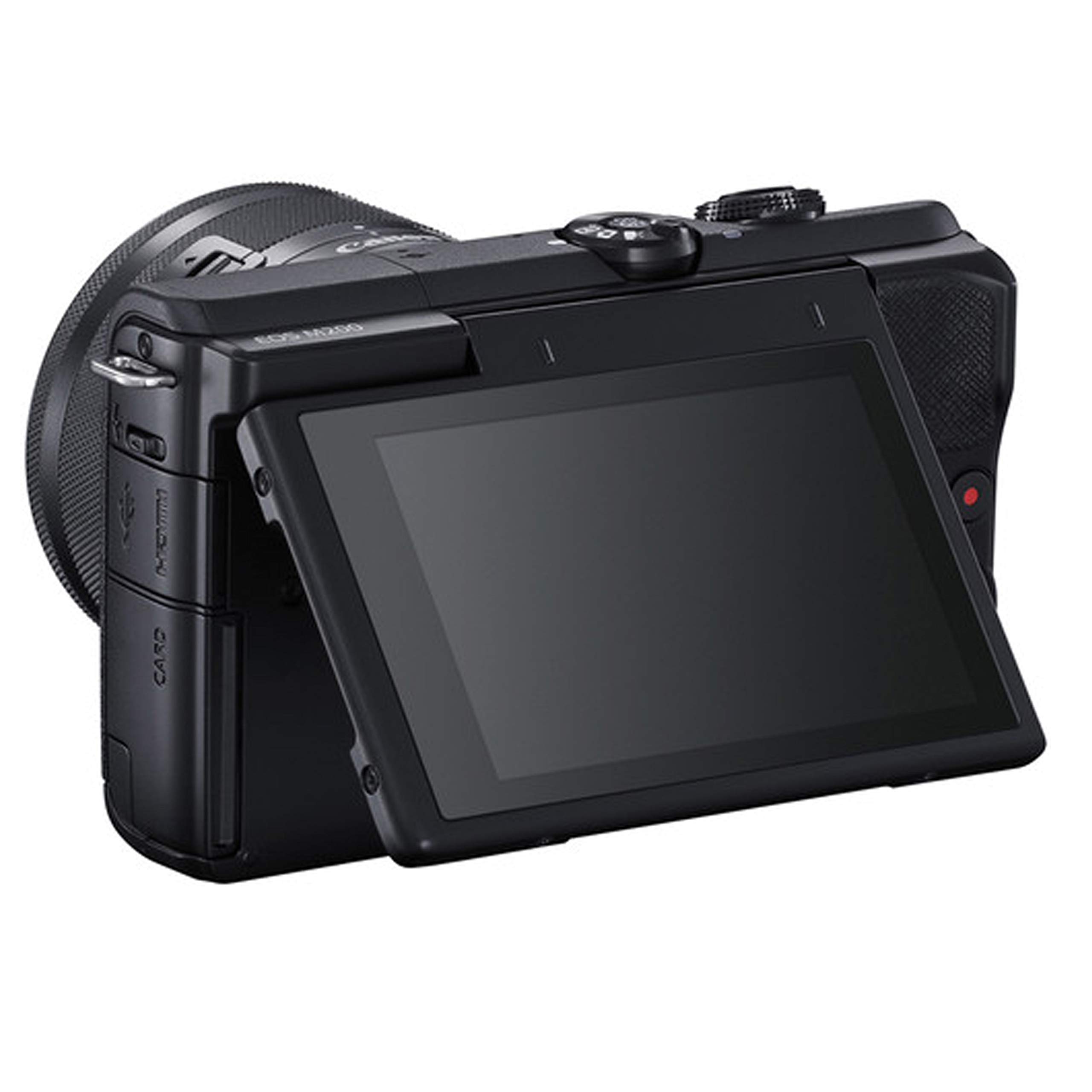 Canon EOS M200 Mirrorless Camera with EF-M 15-45mm f/3.5-6.3 is STM Lens + 500mm f/8 Preset Lens + 2pc 64GB Memory Cards + LED Video Light + Cleaning Kit & More (Renewed)