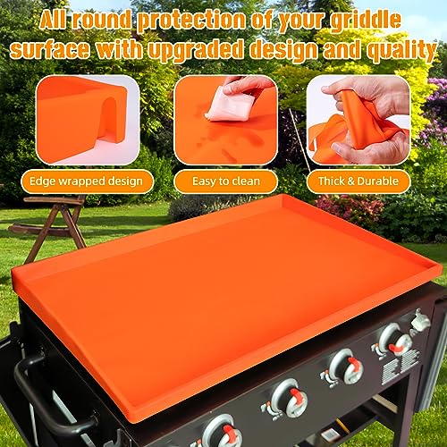 Silicone Griddle mat for Blackstone 28’’ Griddle, Upgraded High-Edge Mat for Silicone Griddle Top Cover, Heavy Duty Food-grade Cooking Protector from Rust or Dirt (28 Inch)