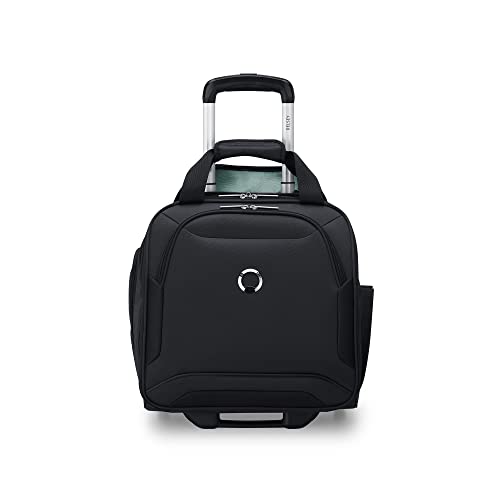 DELSEY PARIS Sky Max 2.0 Softside Two Wheel Under Seat Luggage, Black, Carry-on 15 Inch