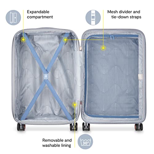 DELSEY PARIS Cruise 3.0 Hardside Expandable Luggage with Spinner Wheels, Graphite, Checked-Large 28 Inch