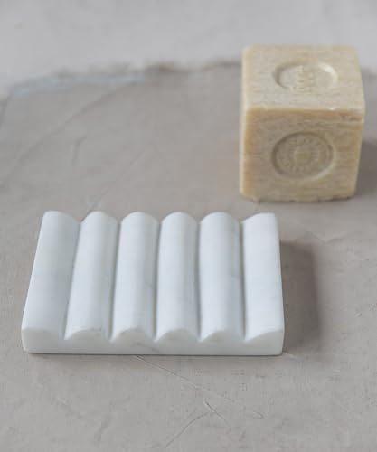 Contemporary Carved Marble Soap Dish for Bathrooms