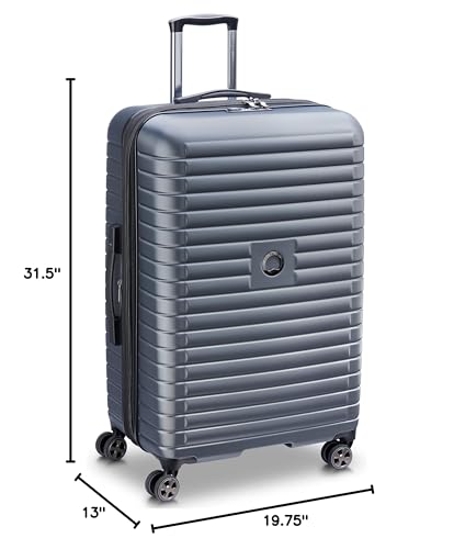DELSEY PARIS Cruise 3.0 Hardside Expandable Luggage with Spinner Wheels, Graphite, Checked-Large 28 Inch