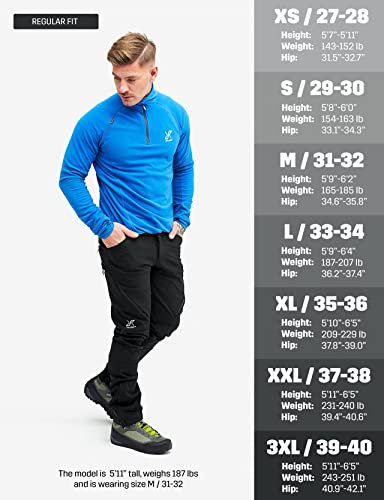 RevolutionRace Men's Hiball Pants, Durable and Ventilated Pants for All Outdoor Activities, Black Edition - X-Large