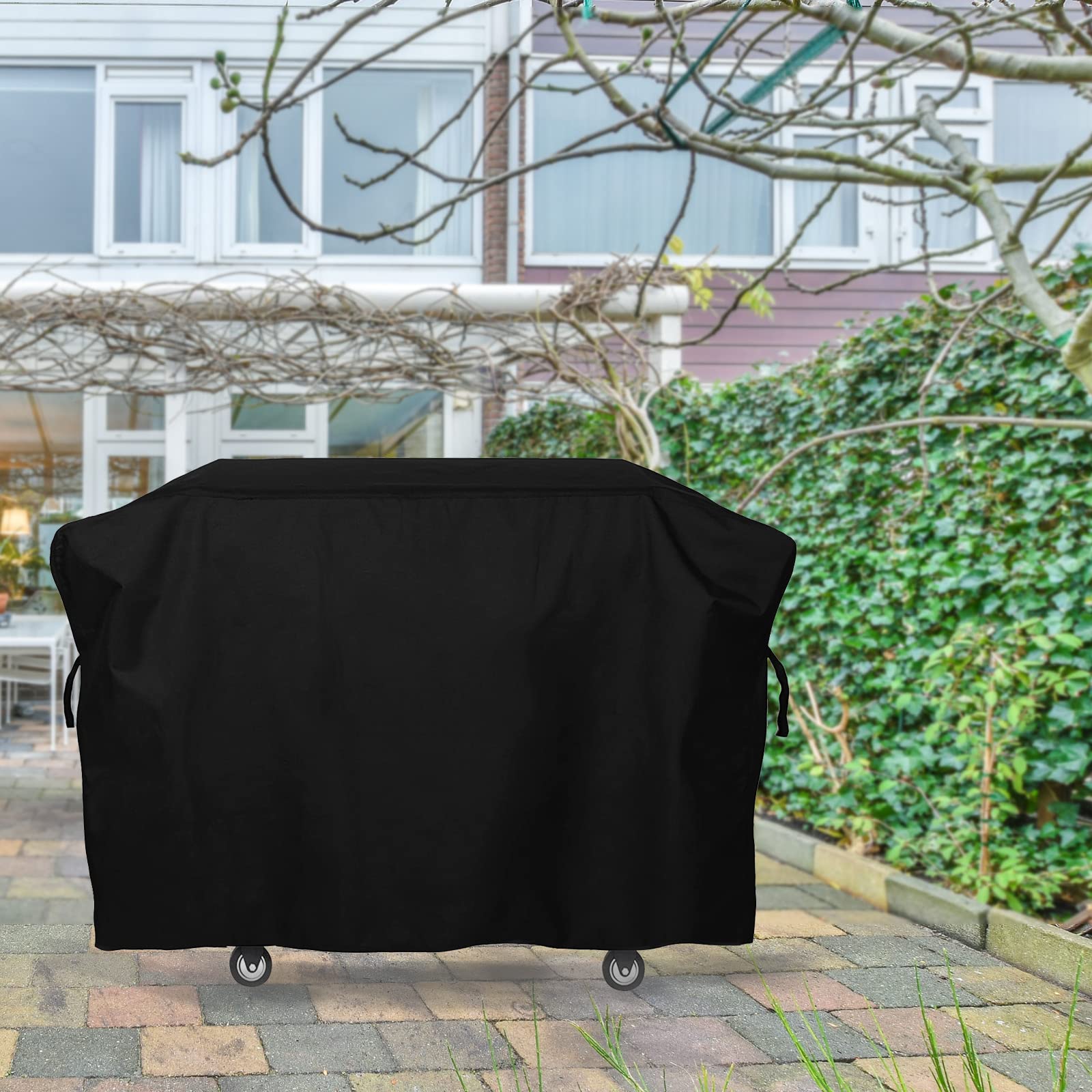 Griddle Cover for Blackstone 28 inch Griddle with Hood Double Shelf, 5483 Grill Cover for 1883 1785 1924 2086 2146 2147, Heavy Duty Waterproof 600D Polyester Flat Grill Griddle Cover