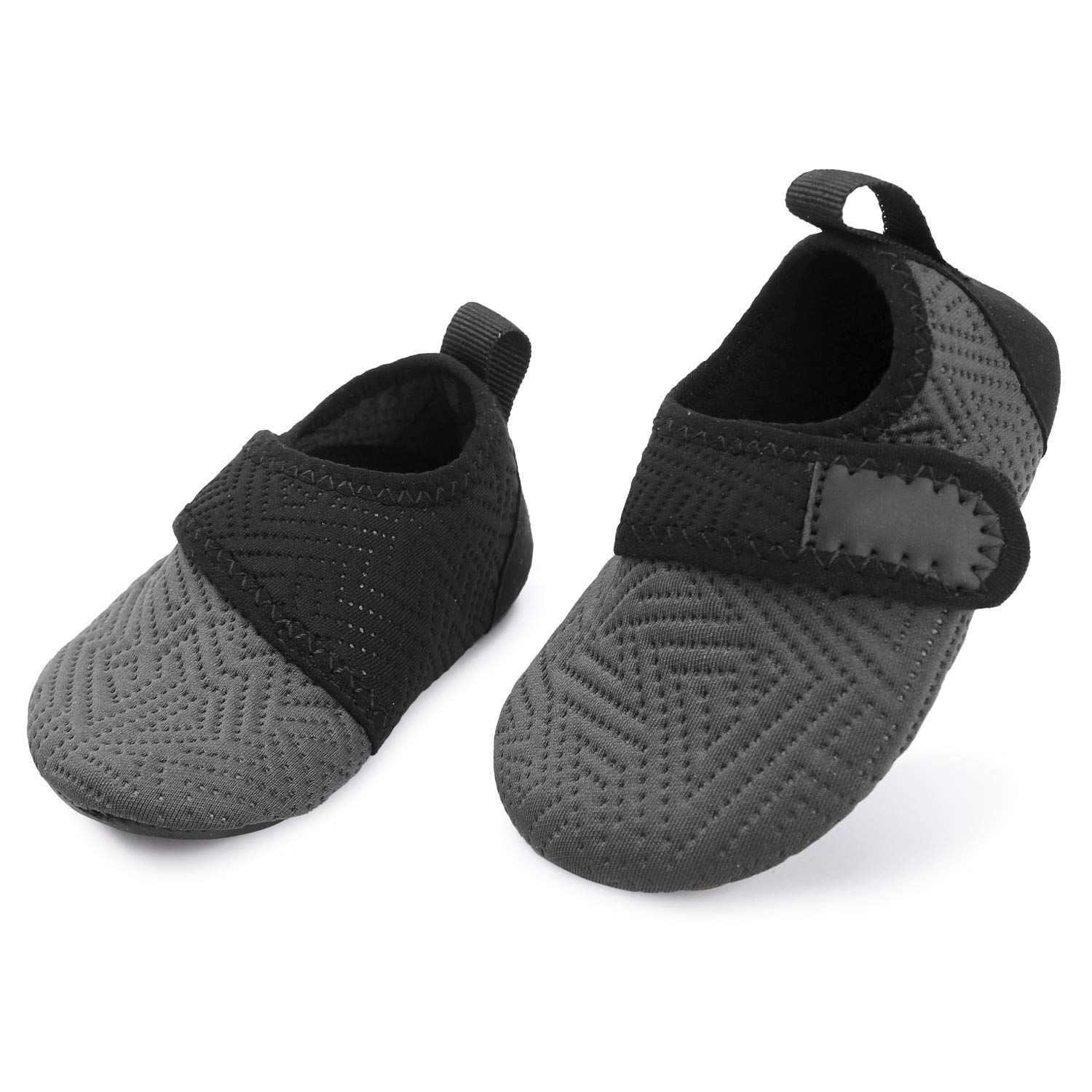 BARERUN Toddler Water Shoes for Girls Boys Kids Barefoot Swim Beach Aqua Shoes Breathable Quick Dry for Outdoor Water Sports Pool River Grey 2-2.5 Years Toddler