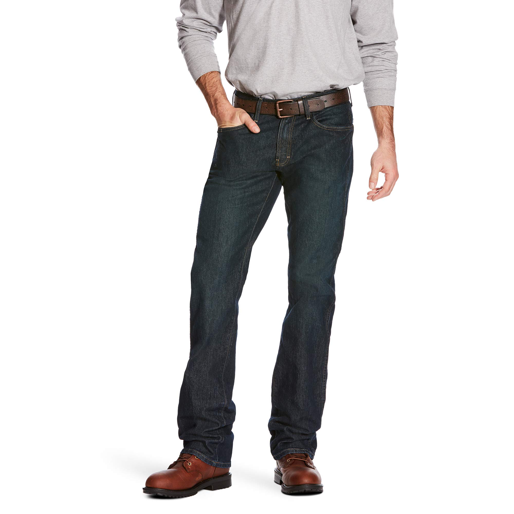 Ariat Rebar M5 Straight DuraStretch Basic Stackable Straight Leg Jean 28W x 34L Blackstone
