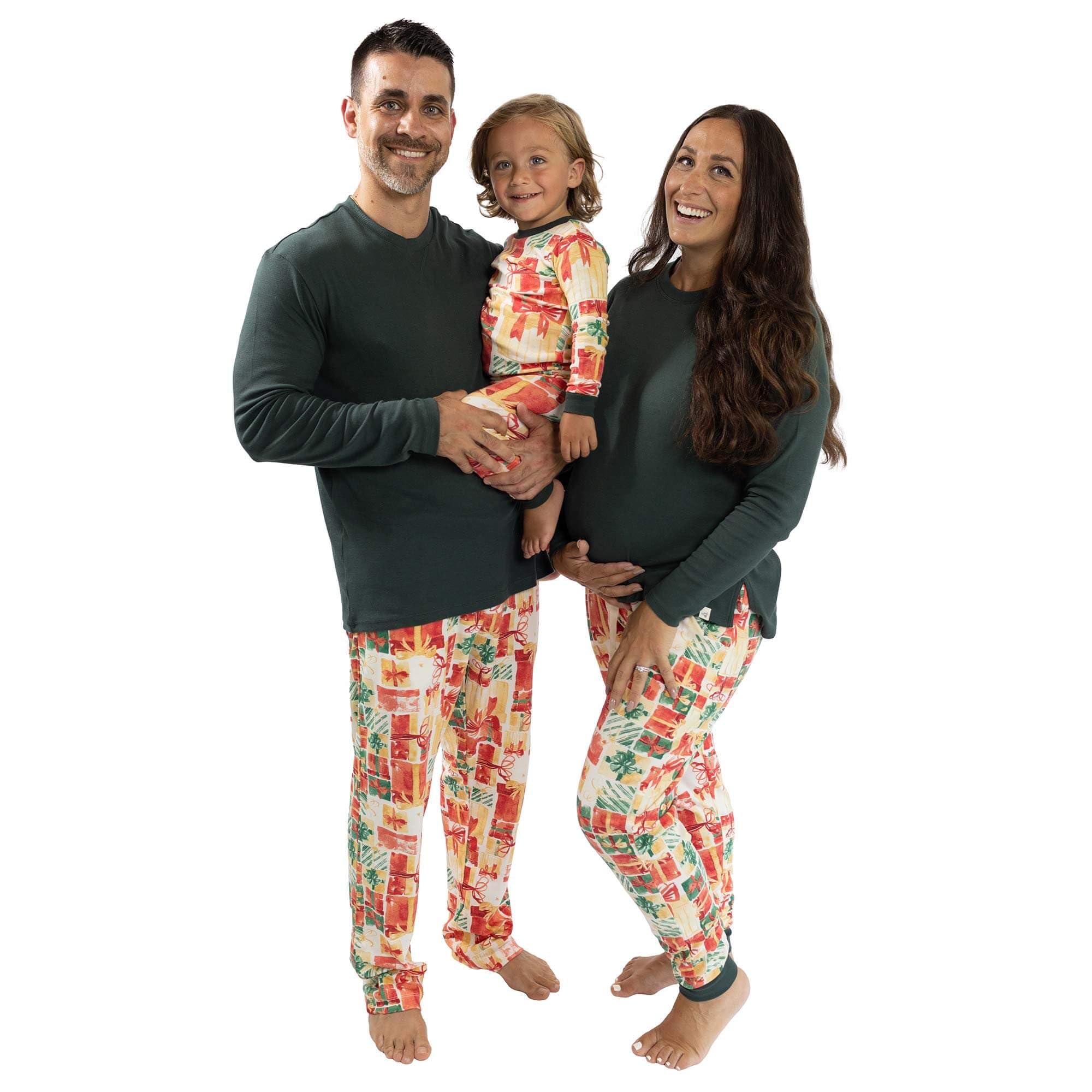 Burt's Bees Baby Baby 1-Piece Family Jammies Matching Holiday Organic Cotton Pajamas, All Wrapped Up, 12 Months