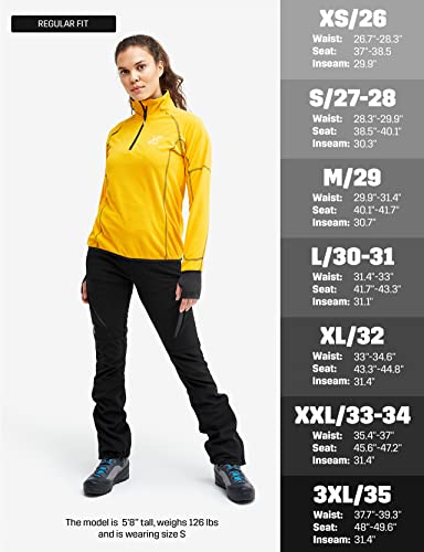 RevolutionRace Women's Hiball Pants, Durable and Ventilated Pants for All Outdoor Activities, Jet Black - X-Large
