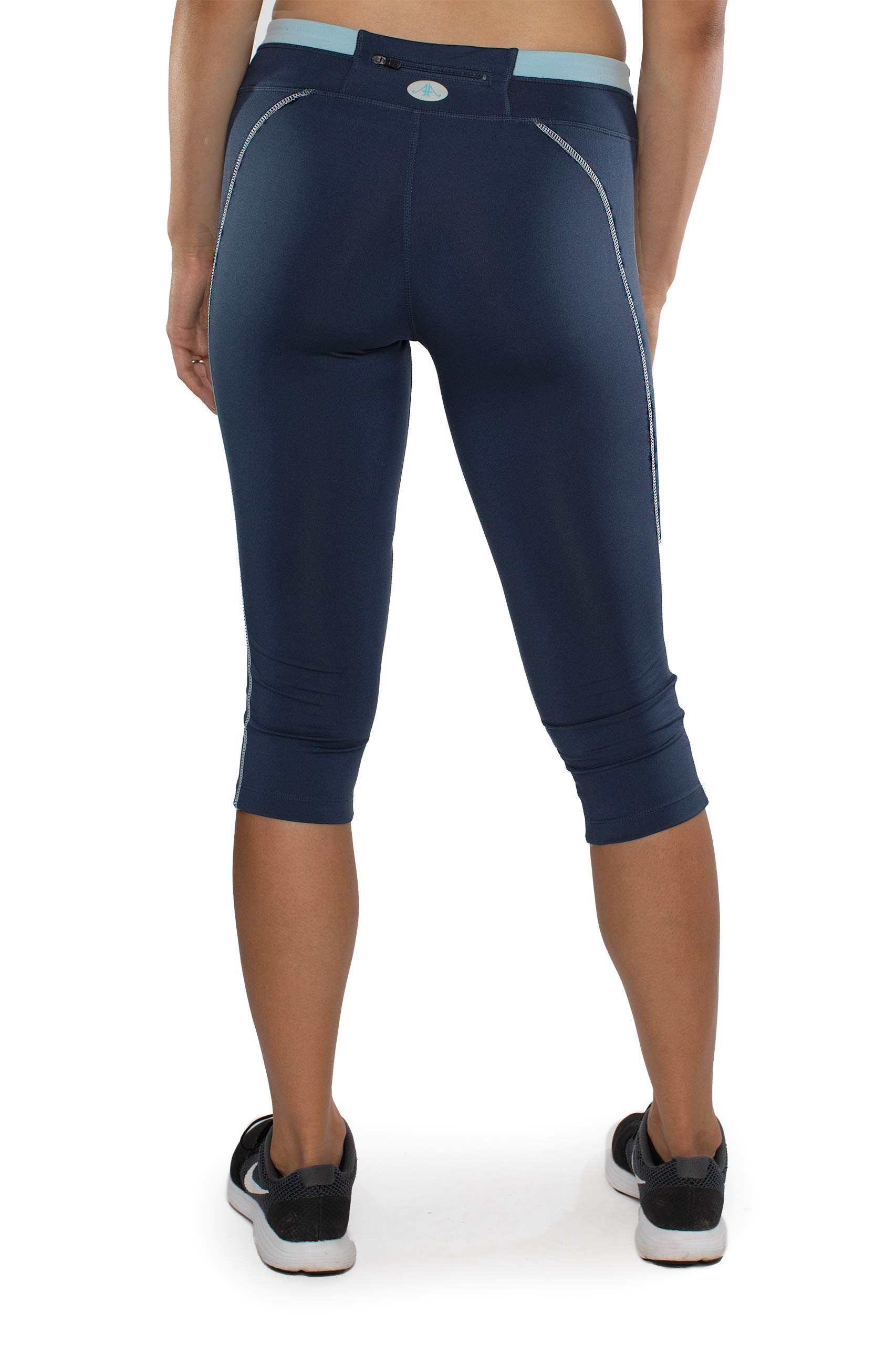 Alex + Abby Women's Plus-Size Advantage Capri Legging 2X True Blue Navy/Royal