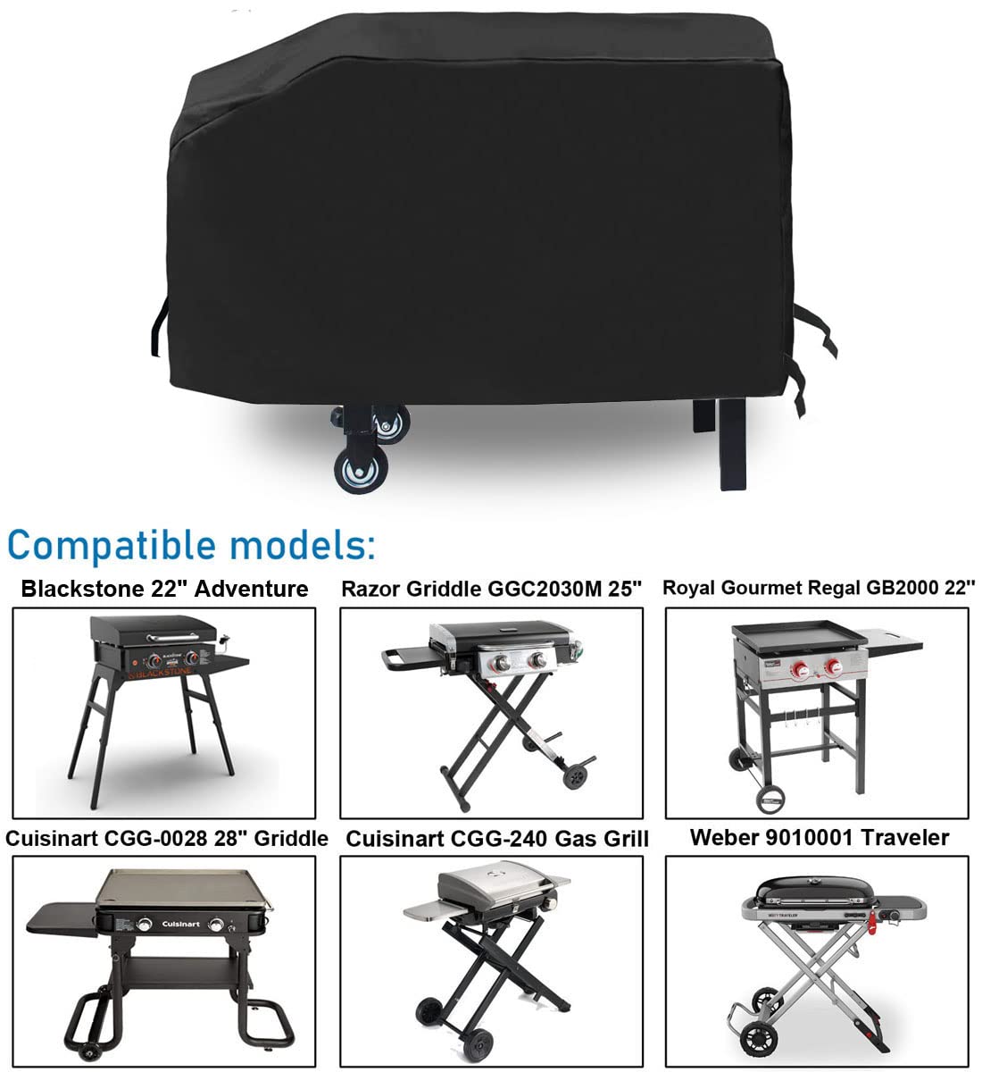 Westeco Griddle Covers for Blackstone 28 Inch Cover Waterproof 1529 28 2 Burner Cooking Station Flat Top Grill Outdoor BBQ Heavy Duty, 45 x 23 25
