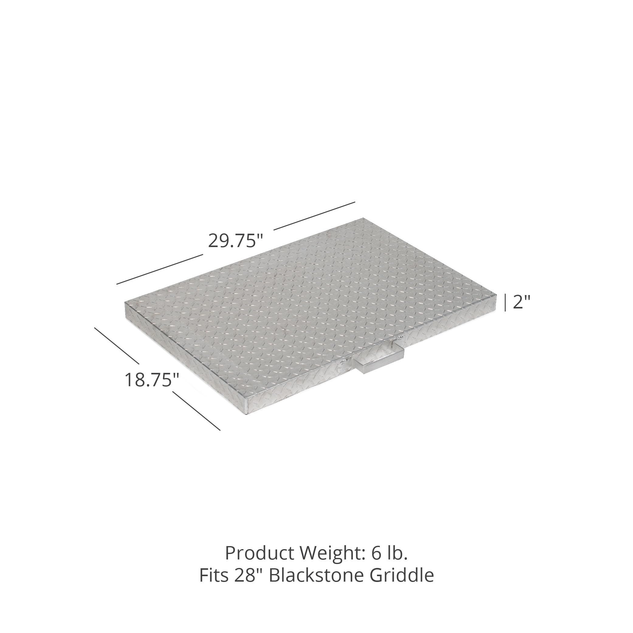 TITAN GREAT OUTDOORS Griddle Cover Fits 28in Blackstone Grill, Diamond Plated Aluminum Flat Top Griddle Guard Cover