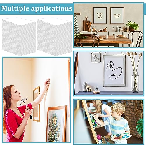 Jetec 150 Sheet Double Sided Picture Mats 8 x 10 Inch Photo Frame Mat Backing Boards Picture Mat Matte Backboards Bevel Cut 1/16", 4 Ply Thickness for Frames, Artworks, Prints, Pictures(White)