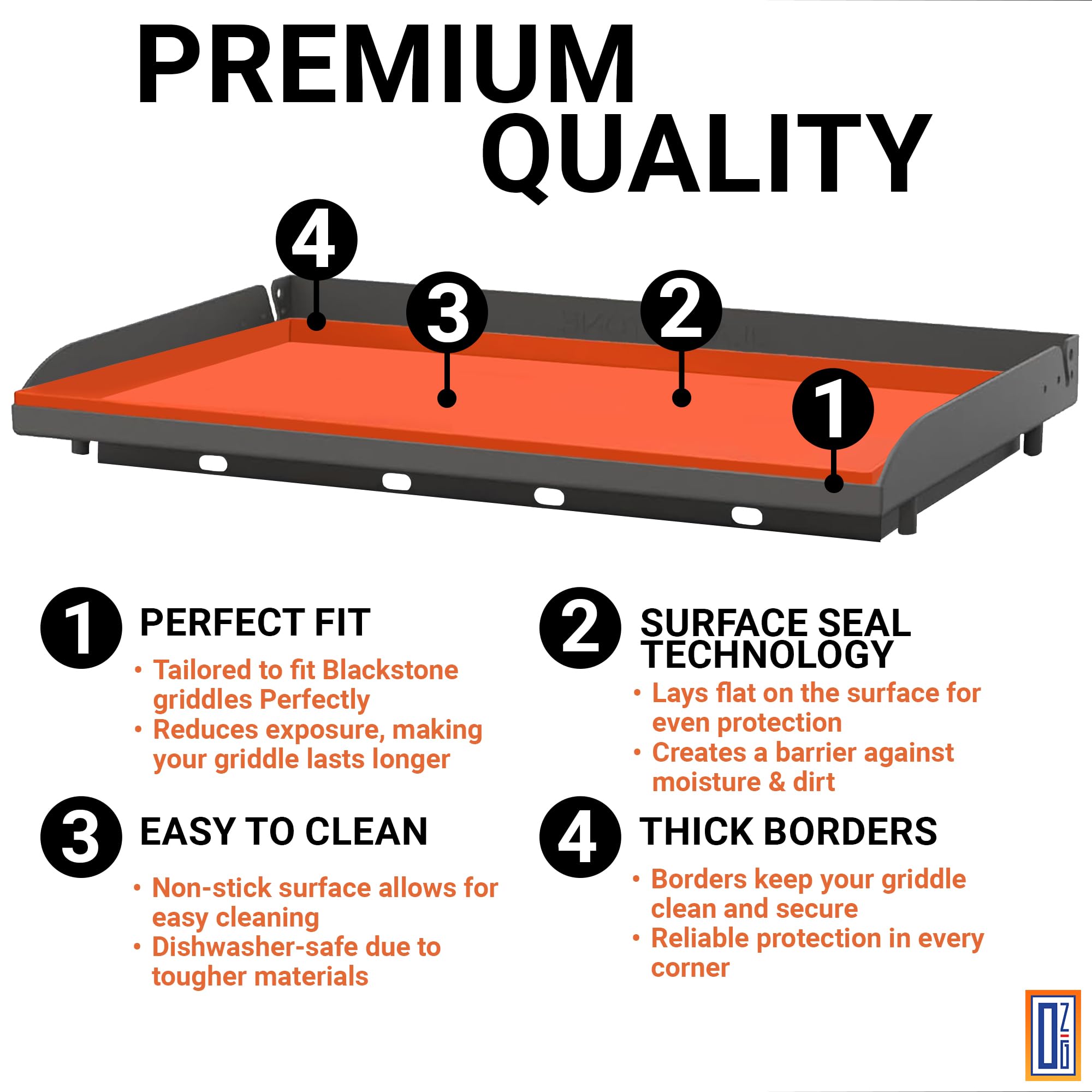 28" Premium Silicone Griddle Mat for Blackstone 28 Inch Griddle Accessories - Heavy Duty Food Grade Silicone Grill Cover - True Protection From Dirt & Rust All Year Round [2025 Upgrade]